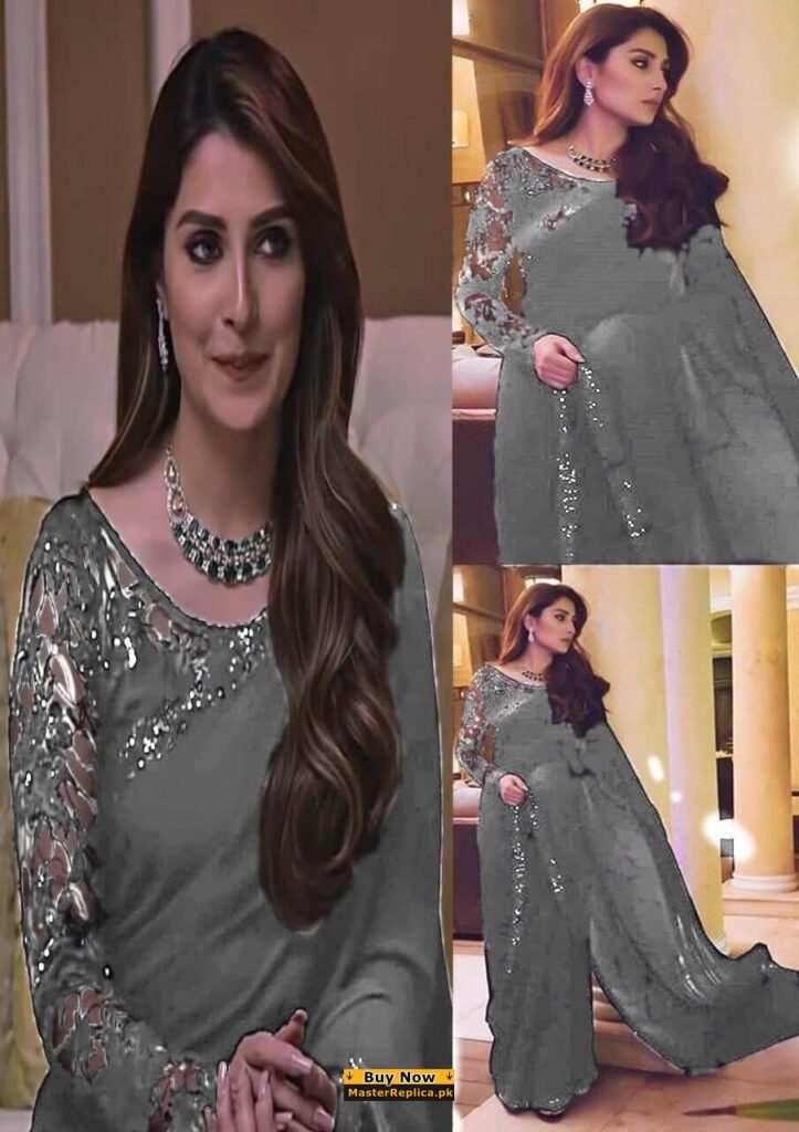 AYEZA KHAN Chiffon Saree Collection Replica 2020 - Master Replica Pakistan