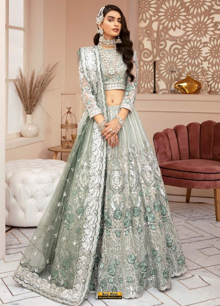 Imrozia Embroidered Bridal Dress Master Replica - Master Replica Pakistan