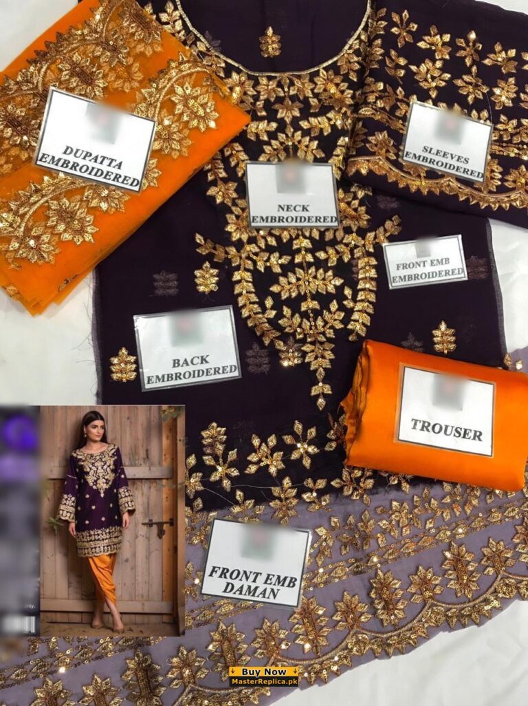 Designer Embroidered Chiffon Master Copy - Master Replica Pakistan